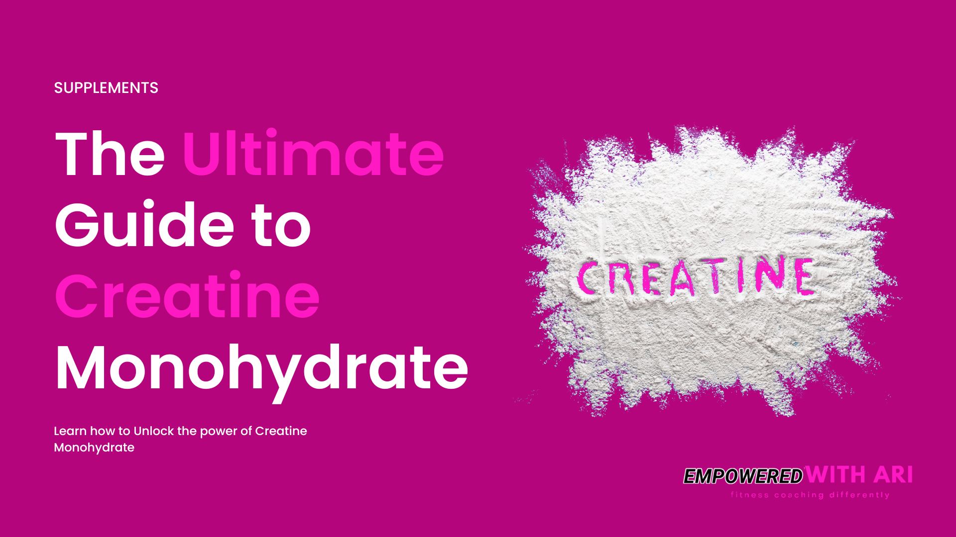 The Ultimate Guide to Creatine Monohydrate: Benefits, Usage, and Myths